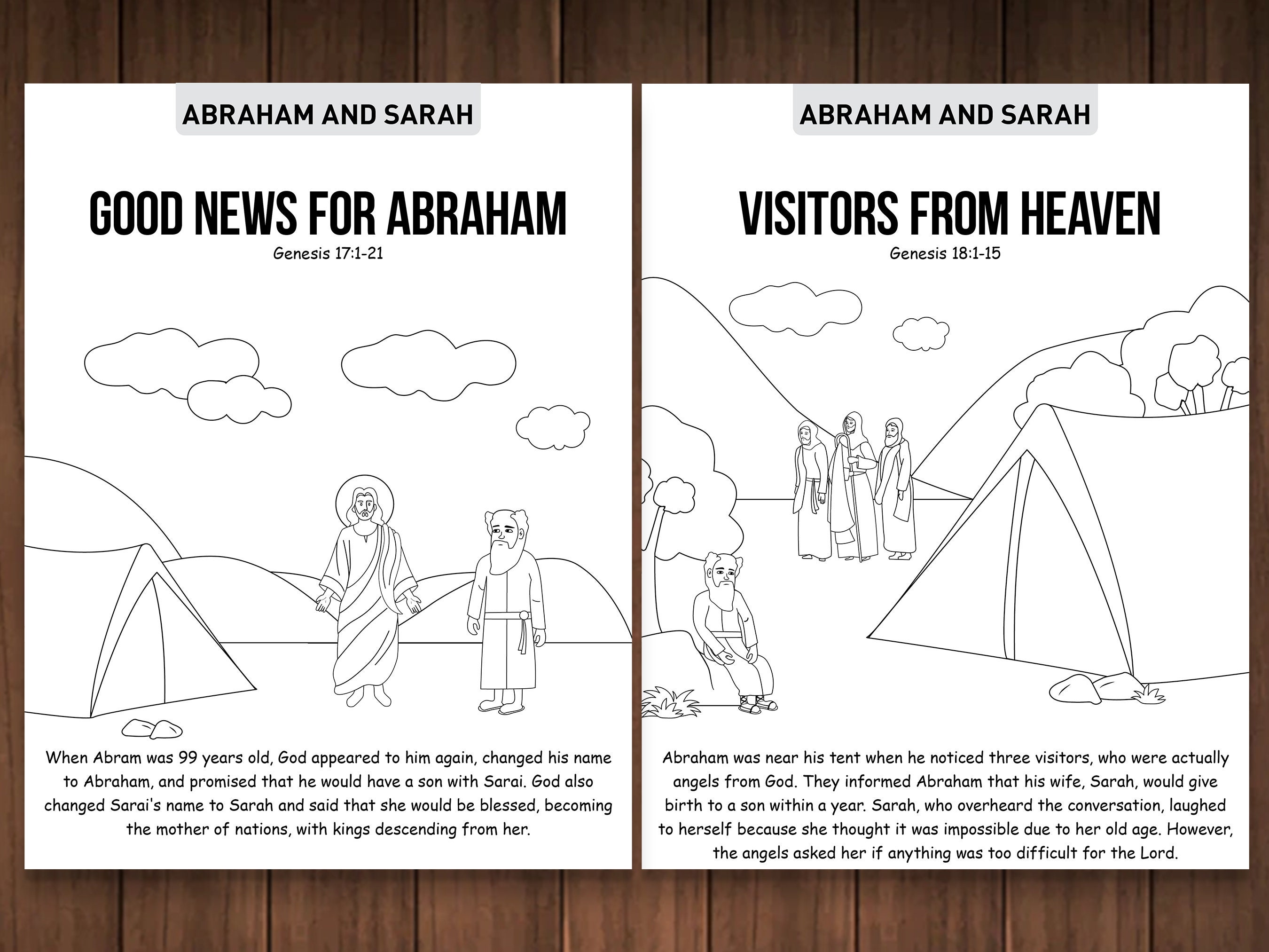 Abraham And Sarah Coloring Pages
