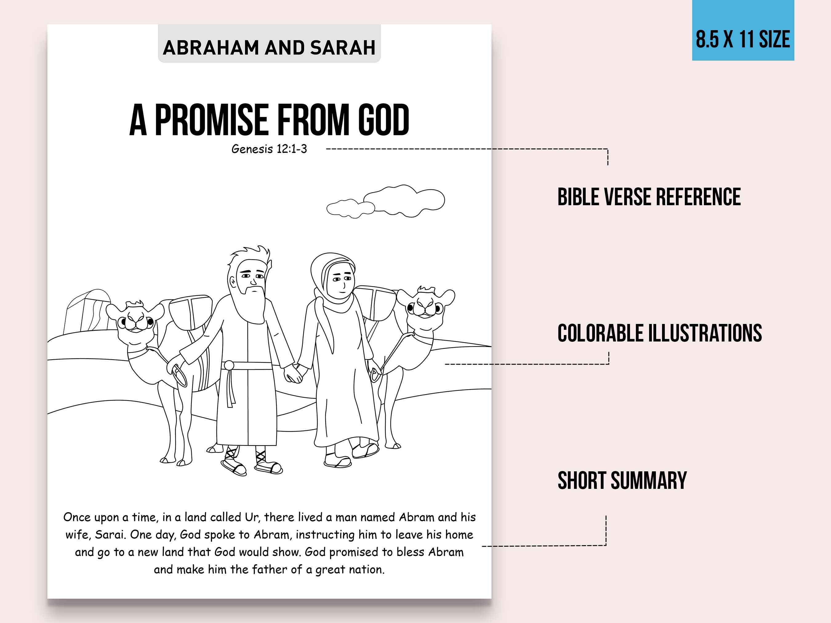 Abraham And Sarah Coloring Pages