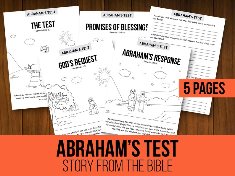 Abraham's Test Bible Story Coloring Pages, Abraham and Isaac,bible ...