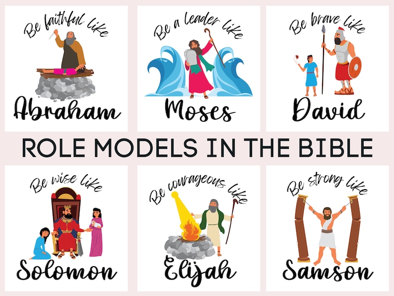 Biblical Role Models for Kids Bible and Christian Influencers, Set of 6 ...