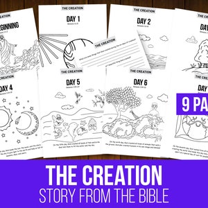The Creation Bible Story Coloring Pages Sunday School,homeschool ...