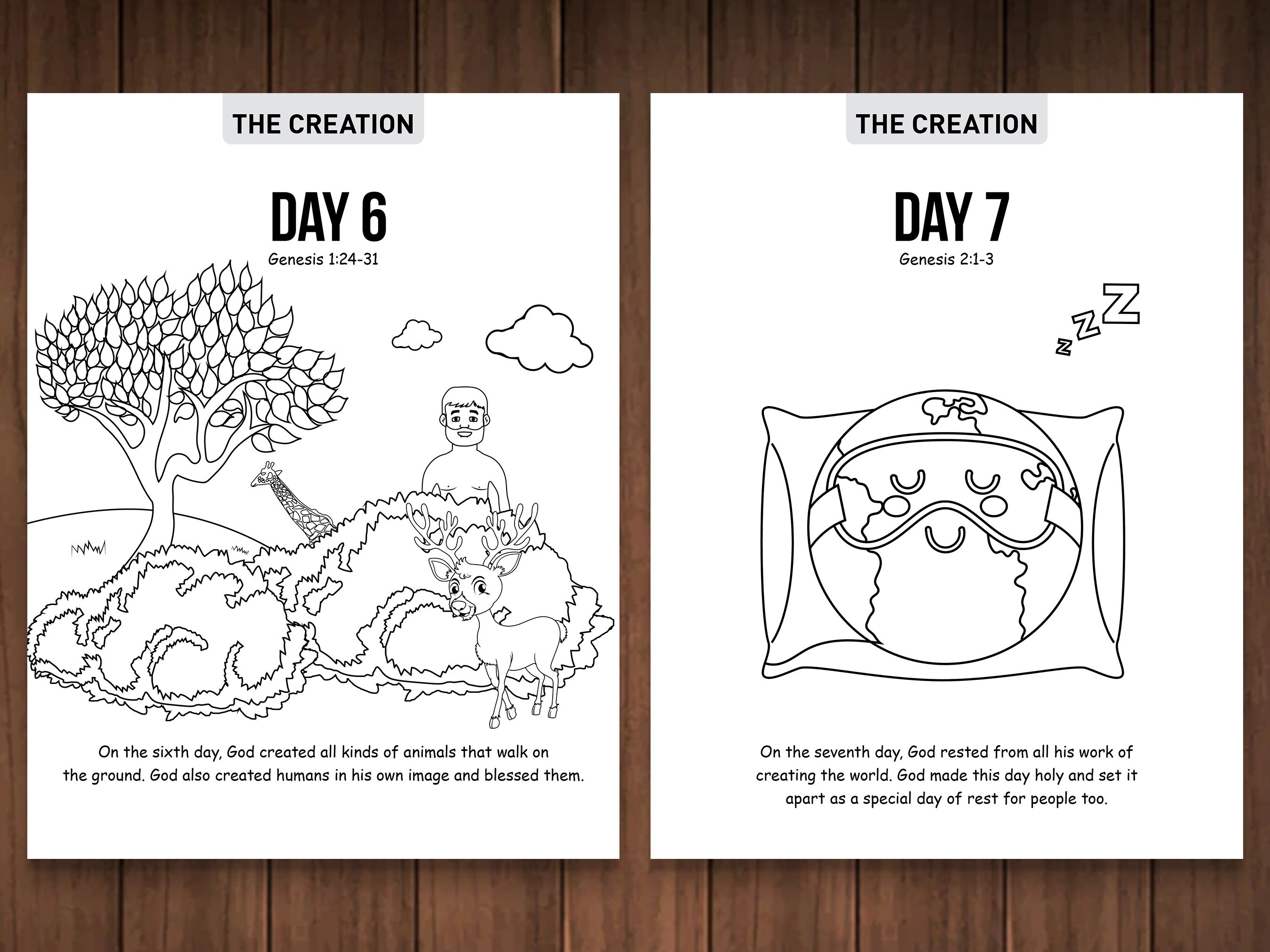 The Creation Bible Story Coloring Pages Sunday School,homeschool ...
