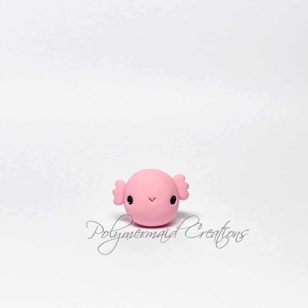 Tiny Axolotl - Miniature Polymer Clay Figure - Etsy