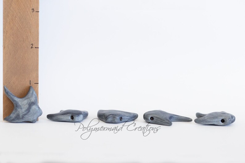 Tiny Stingray/ Manta Ray - Miniature Polymer Clay Figure - Etsy