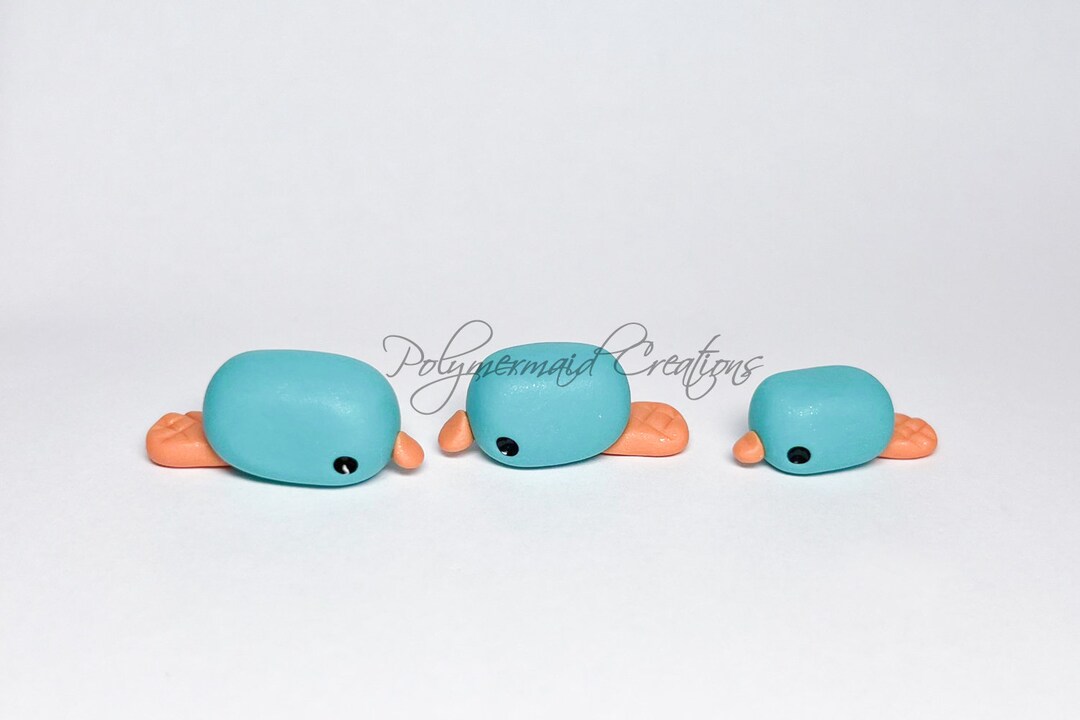 Tiny Perry the Platypus - Miniature Polymer Clay Figure - Etsy