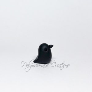 Tiny Crow Raven Corvid - Miniature Polymer Clay Figure - Etsy