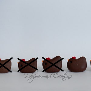 Tiny Chicken Miniature Polymer Clay Figure - Etsy