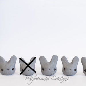 Silvery Grey Rabbit - Miniature Polymer Clay Figure - Etsy