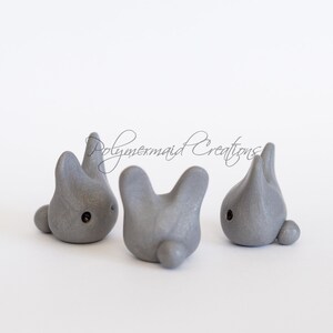 Silvery Grey Rabbit - Miniature Polymer Clay Figure - Etsy