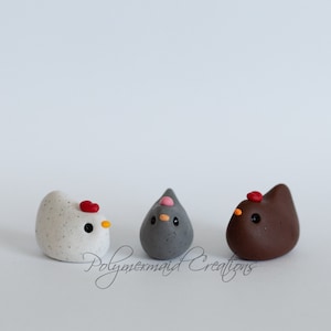 Tiny Chicken Miniature Polymer Clay Figure - Etsy