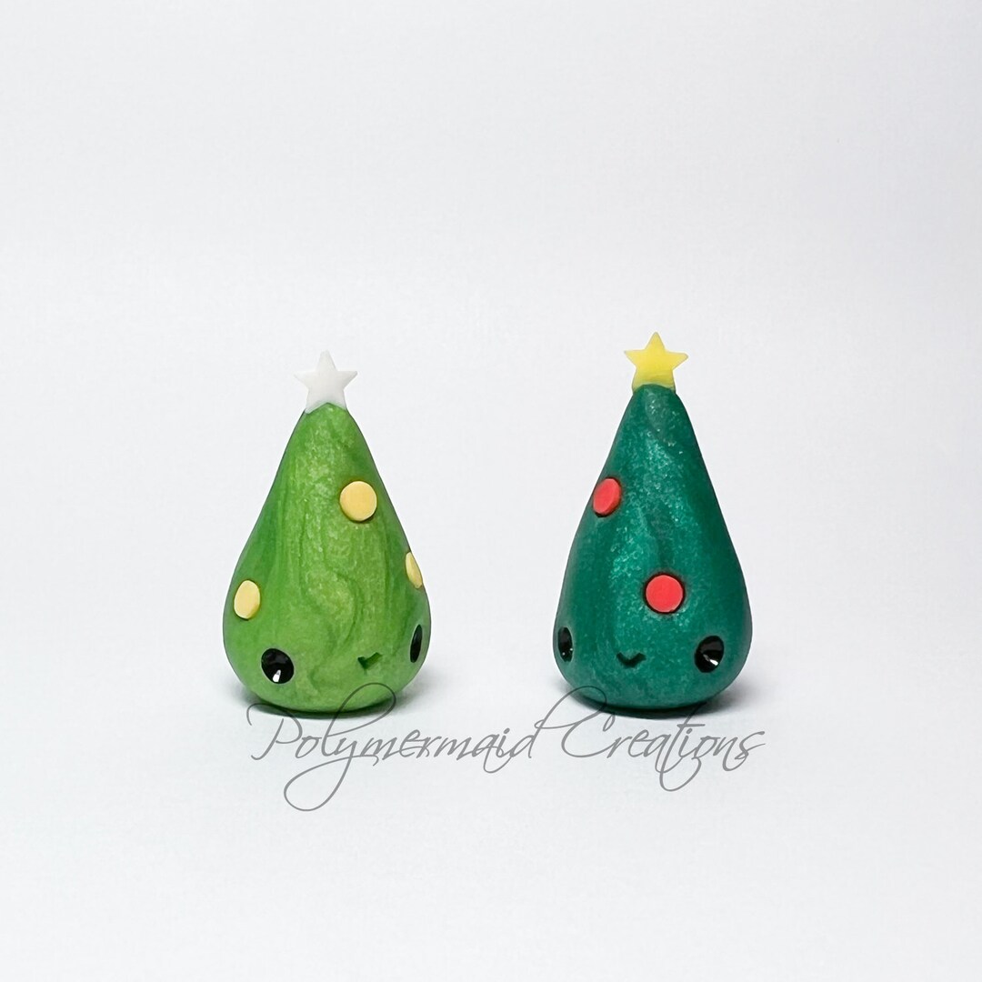 Tiny Christmas Tree - Miniature Polymer Clay Figure - Etsy