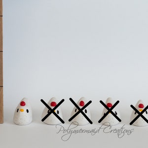 Tiny Chicken Miniature Polymer Clay Figure - Etsy