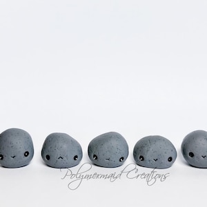 Grey Rock Creature - Miniature Polymer Clay Figure - Etsy