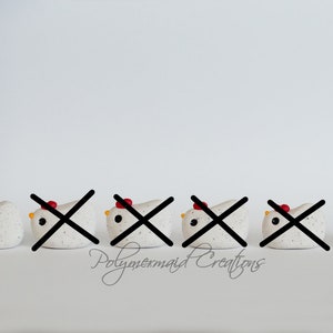 Tiny Chicken Miniature Polymer Clay Figure - Etsy