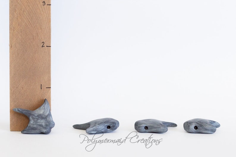 Tiny Stingray/ Manta Ray - Miniature Polymer Clay Figure - Etsy
