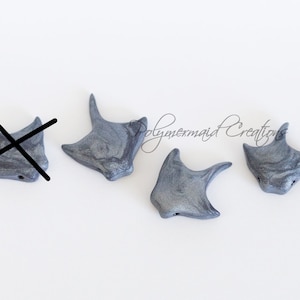 Tiny Stingray/ Manta Ray - Miniature Polymer Clay Figure - Etsy