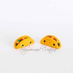 Tiny Taco Sculpture - Miniature Polymer Clay Figure - Etsy