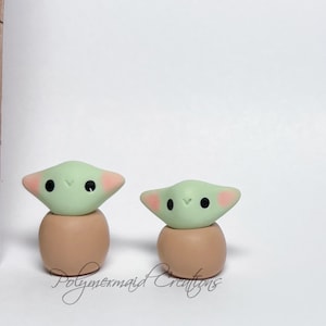 Tiny Grogu - Miniature Polymer Clay Sculpture - Etsy