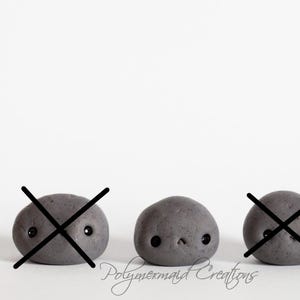 Grey Rock Creature - Miniature Polymer Clay Figure - Etsy