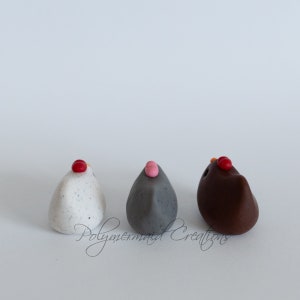 Tiny Chicken - Miniature Polymer Clay Figure - Etsy