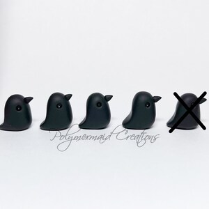 Tiny Crow Raven Corvid Miniature Polymer Clay Figure - Etsy