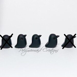 Tiny Crow Raven Corvid - Miniature Polymer Clay Figure - Etsy