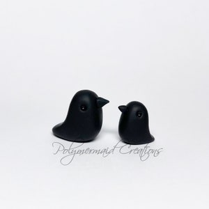 Tiny Crow Raven Corvid - Miniature Polymer Clay Figure - Etsy