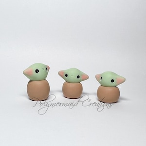 Tiny Grogu - Miniature Polymer Clay Sculpture - Etsy