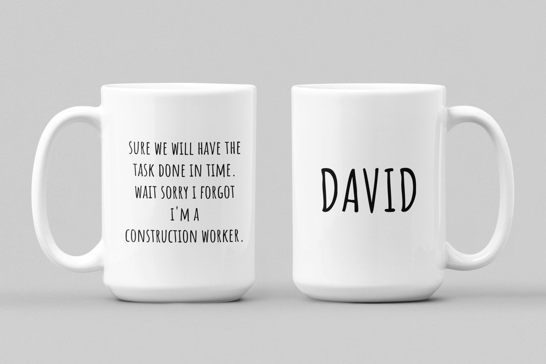 Personalized Construction Mug, Gift for Construction Worker ...