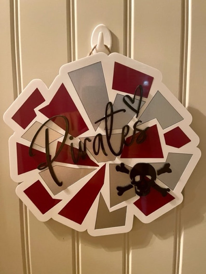 Personalized Cheer Sign, Cheer Door Hanger, School Spirit Sign ...