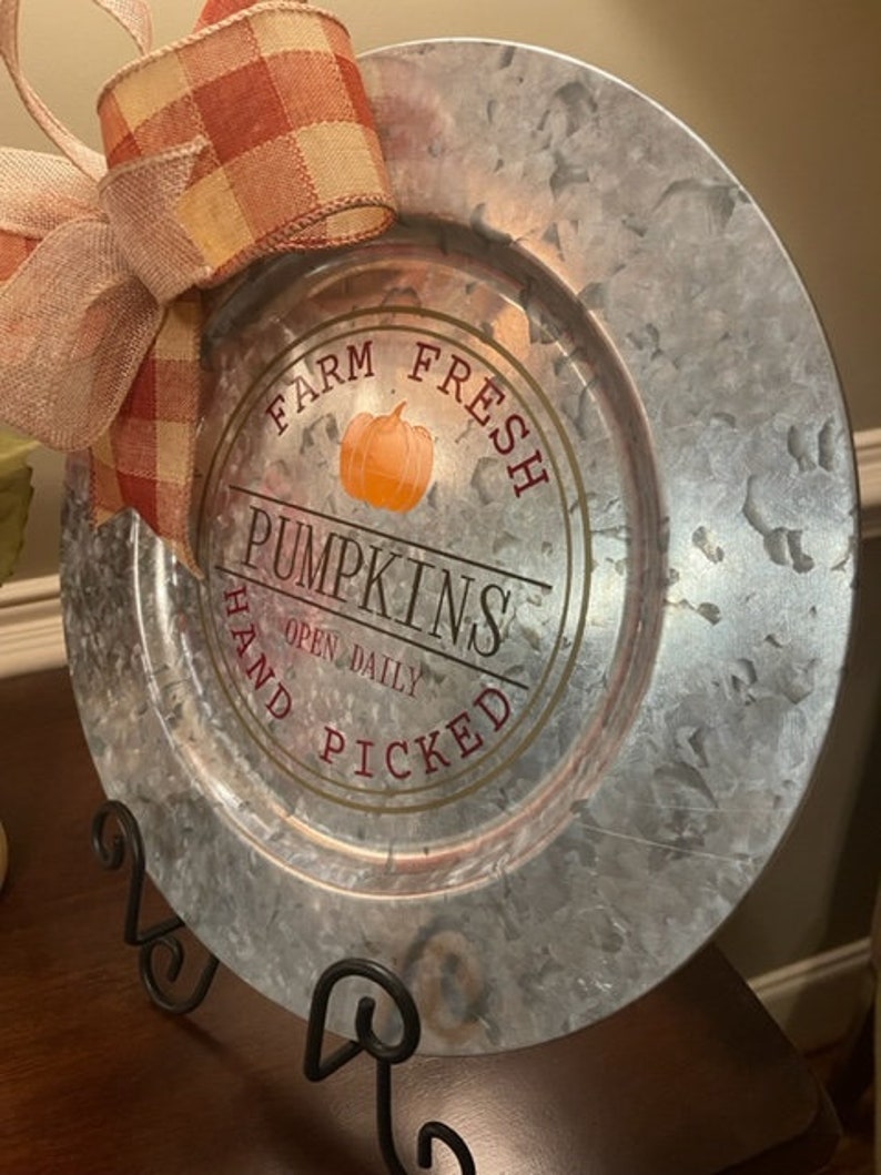 Decorative Charger Plate Fall Decor Seasonal Decor Home - Etsy