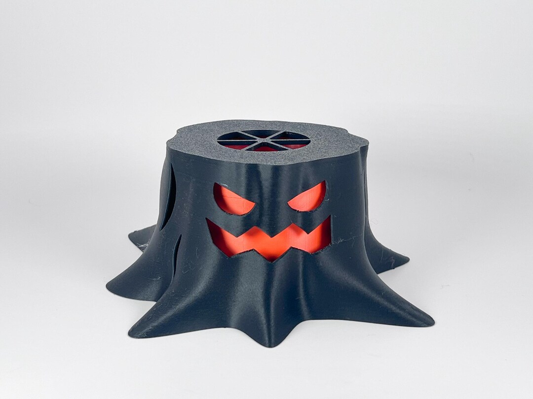 Spooky Halloween Tree Stump Tealight Holder Haunted Eerie Decor ...