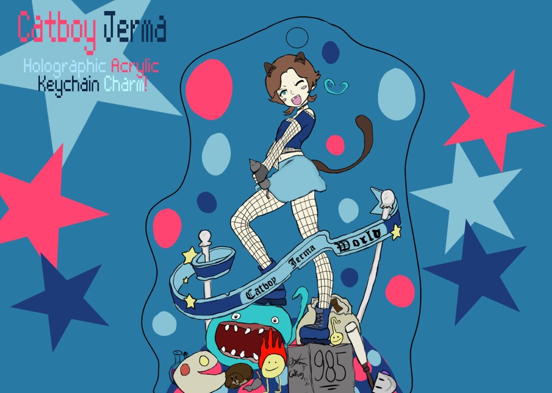 Catboy Jerma Keychain - Etsy
