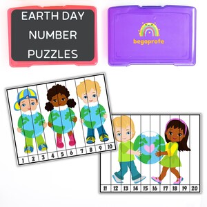 Earth Day Activities for Kindergarten, Number Puzzle, Counting ...