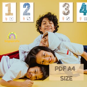 Numbers With Natural Elements Background, Circle Time Printables for ...