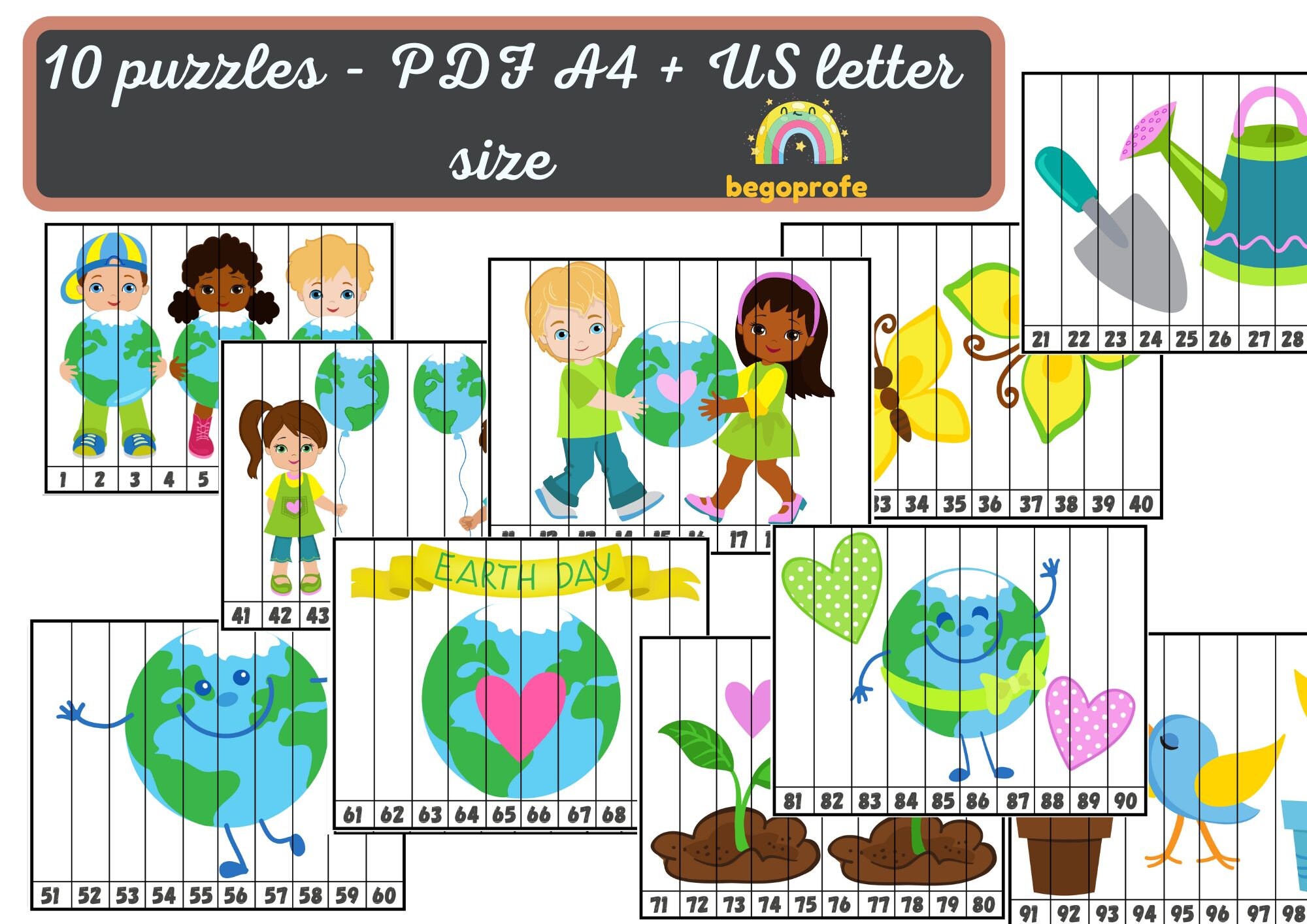 Earth Day Activities for Kindergarten, Number Puzzle, Counting ...