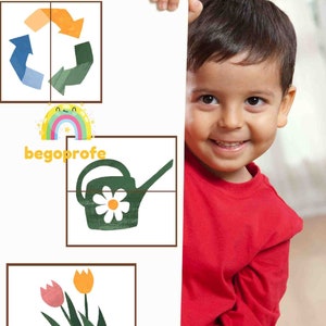 Earth Day Easy Puzzle, Matching Game for Toddlers, Math Printable, Fine ...