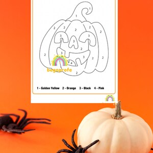 Halloween Color by Number, Worksheets Printable for Preschool, Number ...