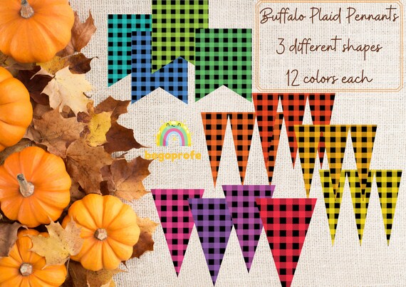 Buffalo Plaid Printable Banner for Kindergarten Pennants Png - Etsy