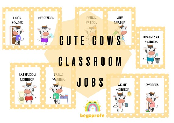 Free Classroom Job Chart Clipart