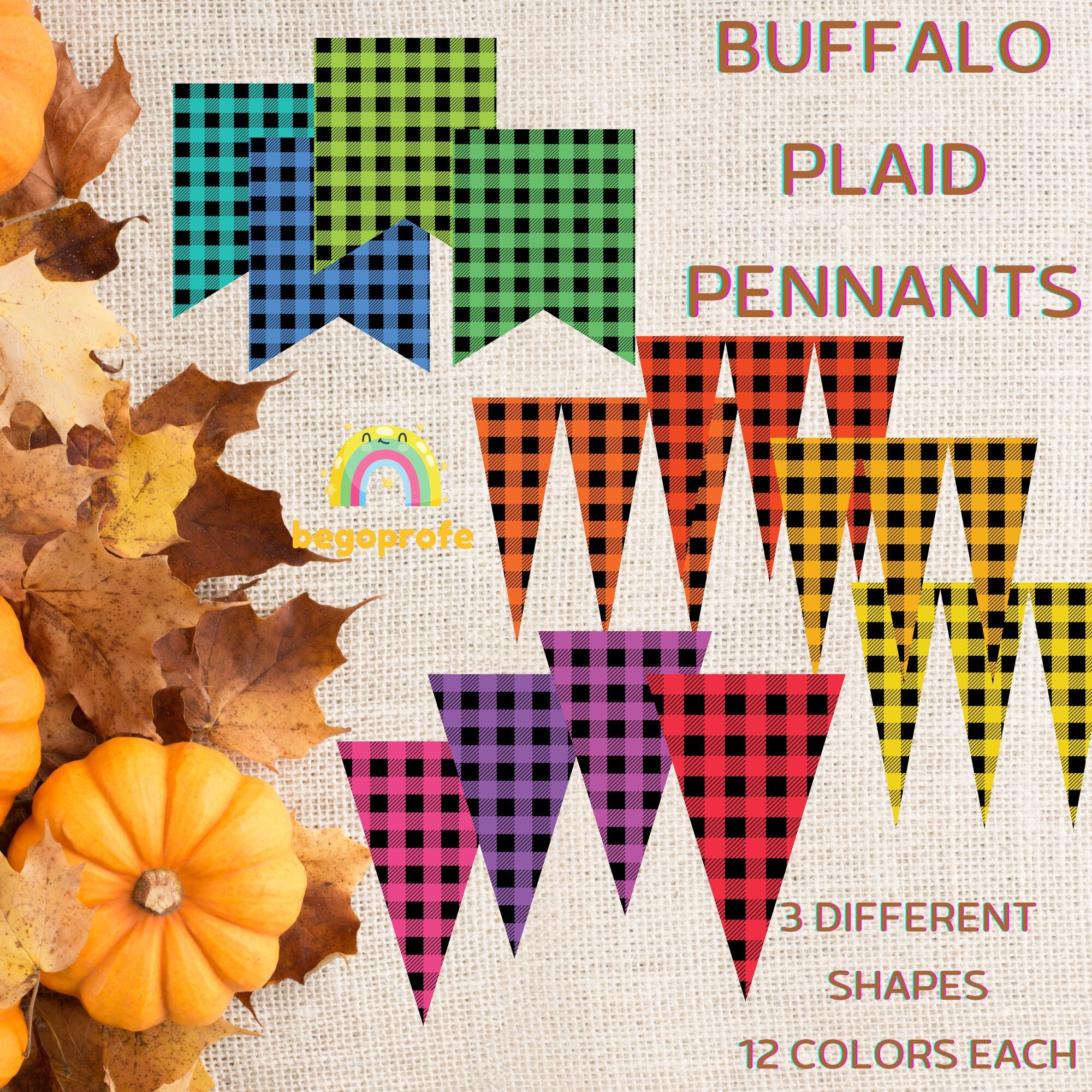 Buffalo Plaid Printable Banner for Kindergarten Pennants Png - Etsy