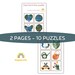 Earth Day Easy Puzzle, Matching Game for Toddlers, Math Printable, Fine ...