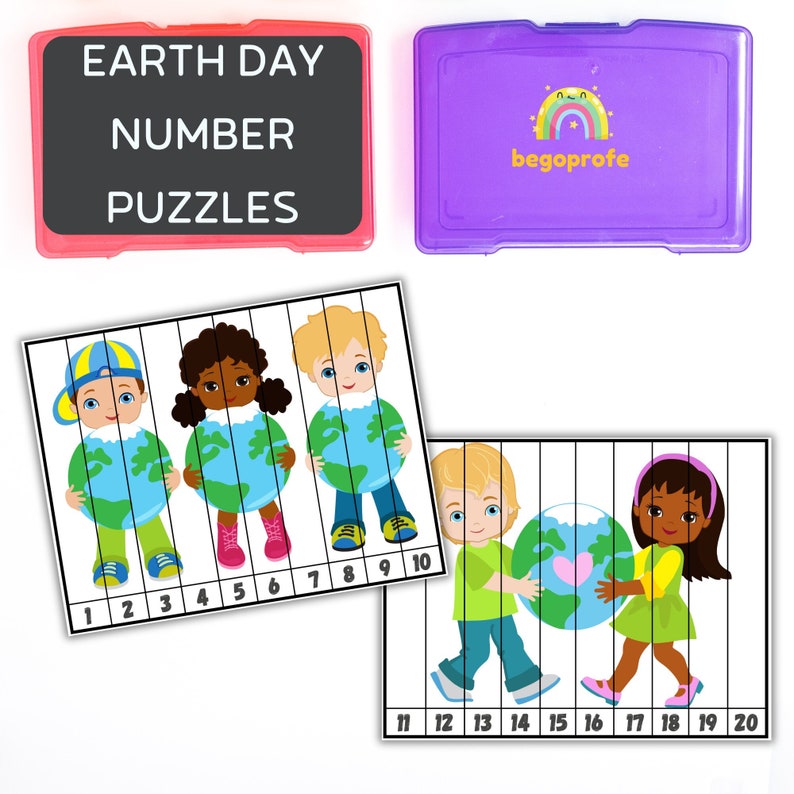 Earth Day Activities for Kindergarten, Number Puzzle, Counting ...