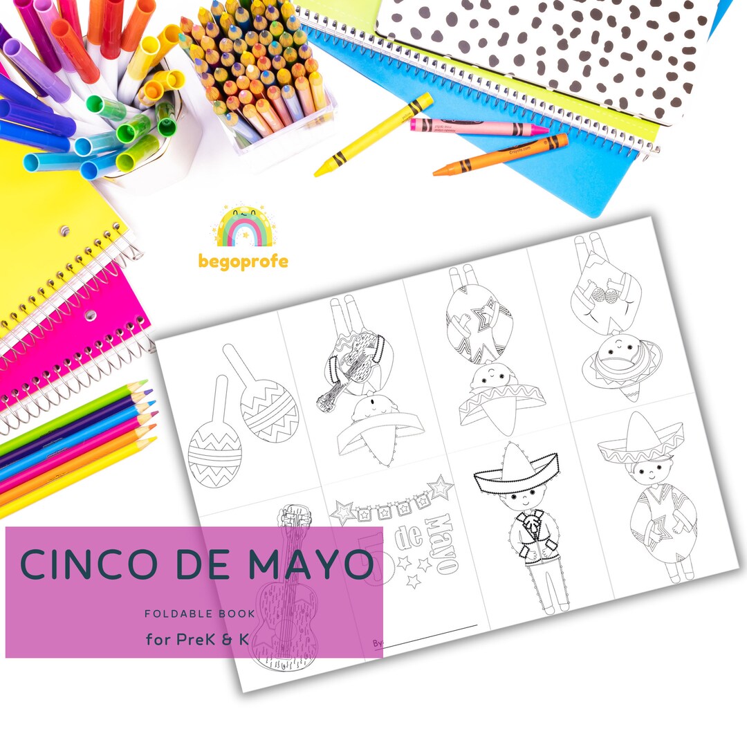 Cinco De Mayo Printable Activities for Kindergarten, Foldable Book for ...