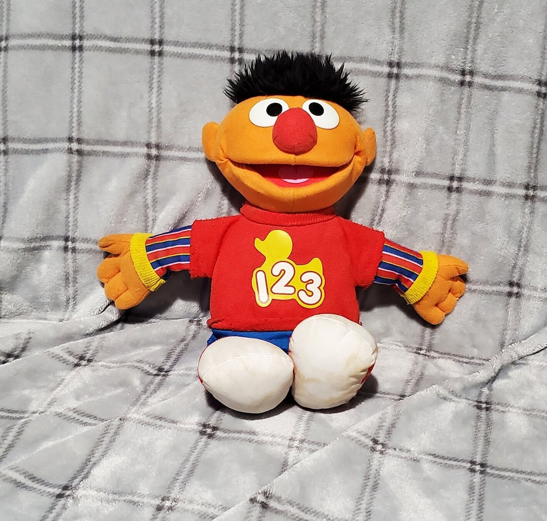 Sesame Street Talking Ernie English Baby Plush 123 Toddler Educational ...