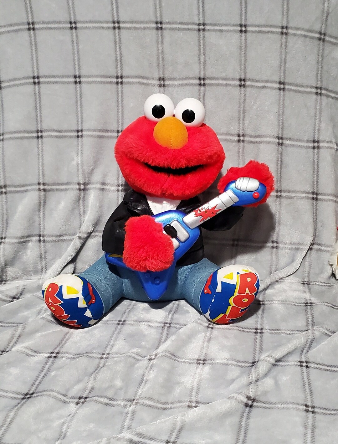 Vintage 90s Tyco Rock and Roll Elmo SINGING Kids Toy Animated ...