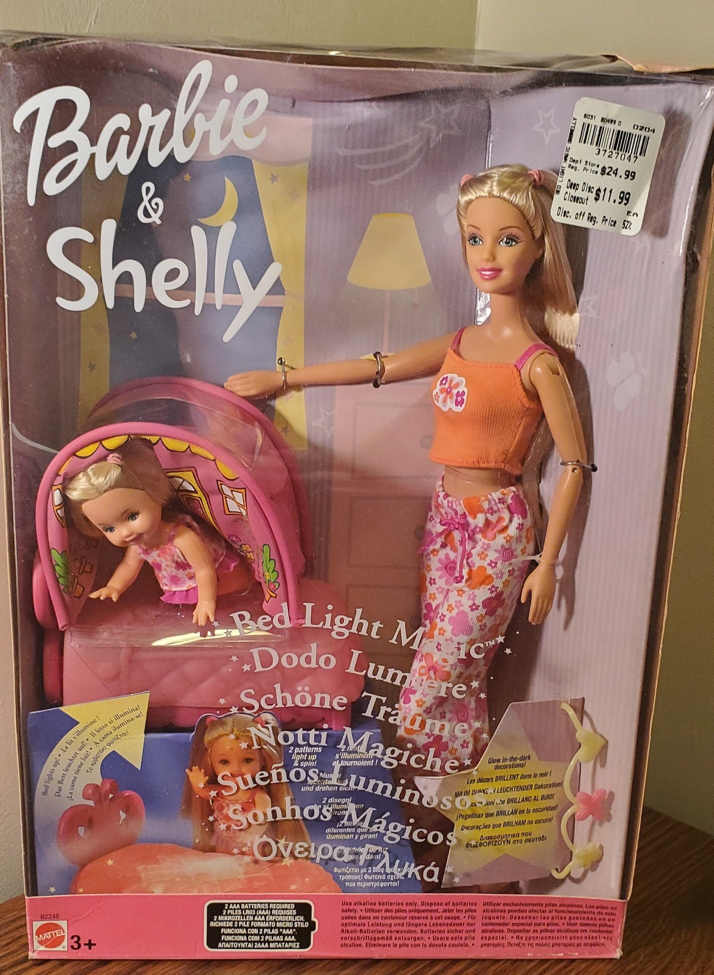 2003 Barbie & Shelly Bed Light Magic No. B2248 Barbie Doll by Mattel ...