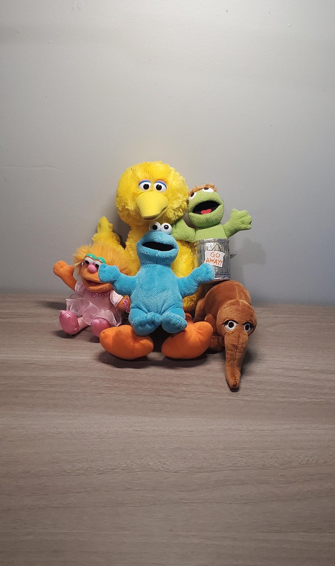 GUND Sesame Street BIG BIRD 075350, Oscar the Grouch 075939, Snuffy ...