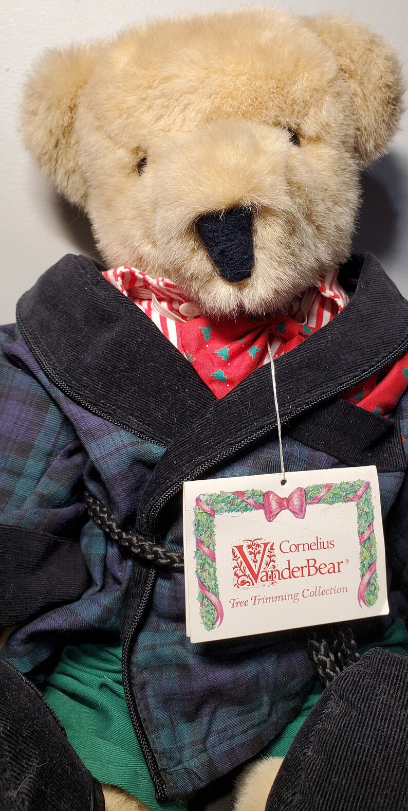Vintage 1982 Cornelius VANDERBEAR Family North American Bear Co. Inc Teddy 16 Seated Tree ...