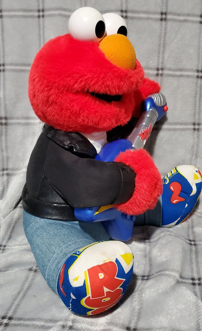 Vintage 90s Tyco Rock and Roll Elmo SINGING Kids Toy Animated ...
